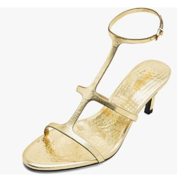 Miss Left | Shoes | Miss Left Gold Sexy Stiletto Heel Open Toe ...